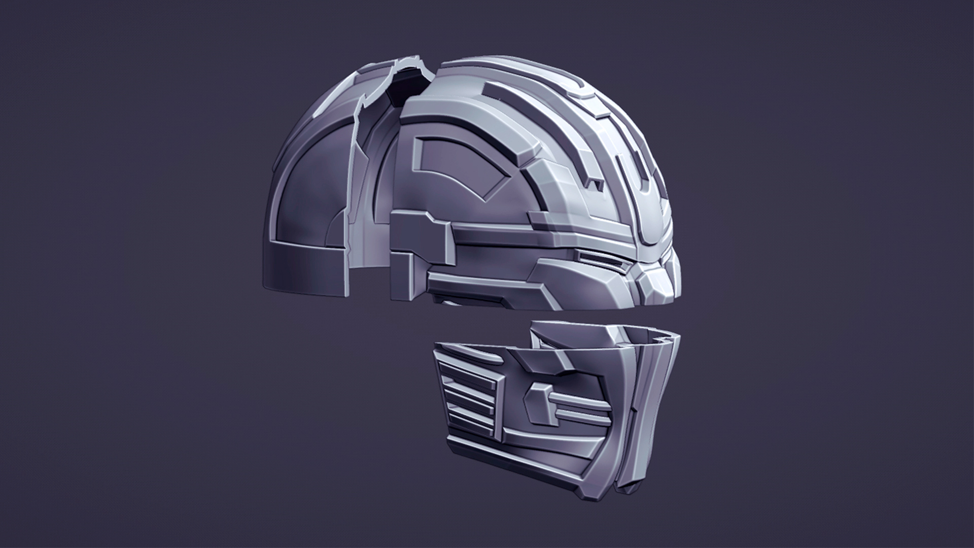 Fichier STL Casque Cyborg・Design pour imprimante 3D à télécharger・Cults