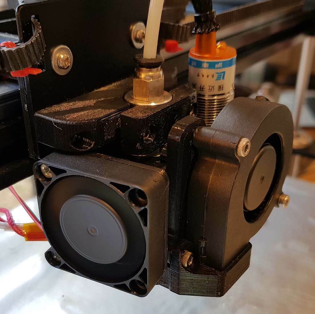 Free 3D file Compact e3d v6 Mount and Prusa Layer Cooler for TronXY x5s ...