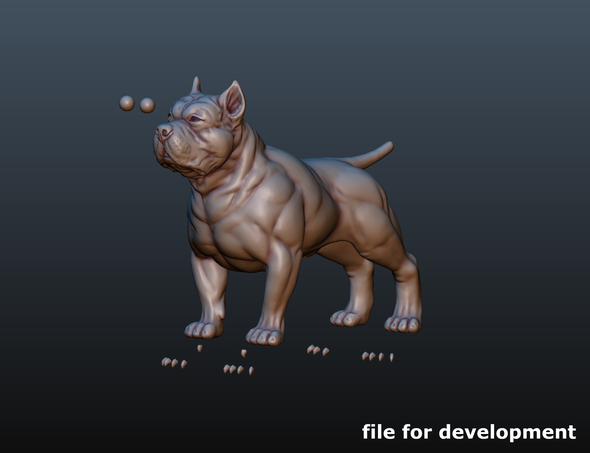 STL file American Bully 🐕・Model to download and 3D print・Cults