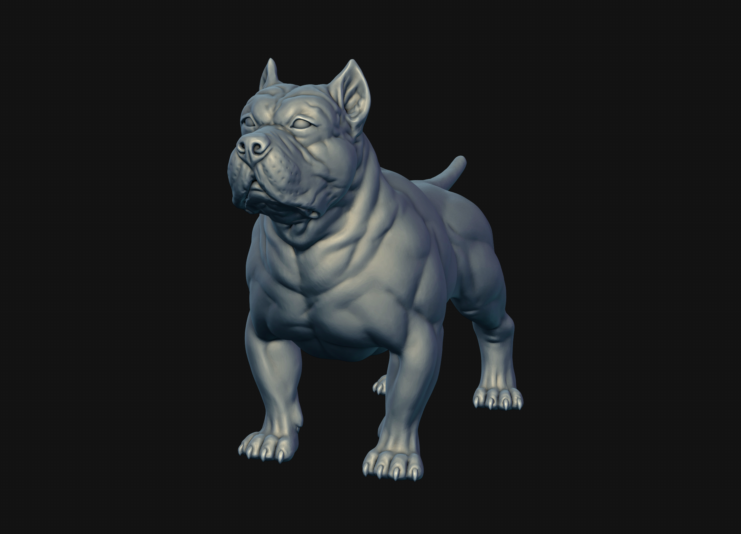 STL file American Bully 🐕・Model to download and 3D print・Cults