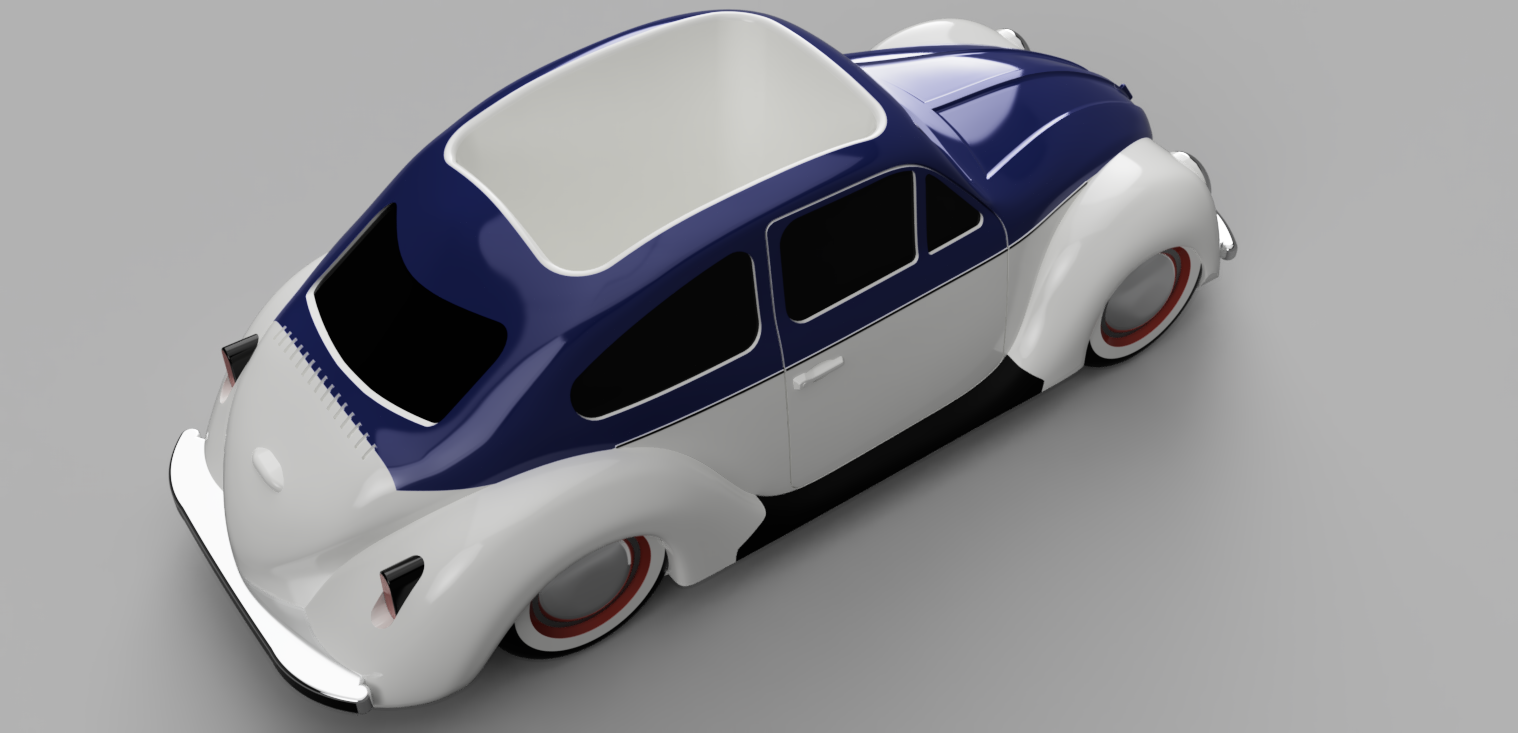 OBJ file Volkswagen Beetle car pot・Model to download and 3D print・Cults