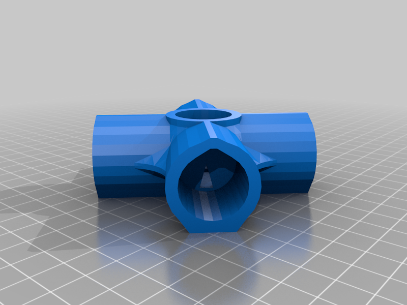 Free 3D file 5-Way Tee for X-frame configuration・3D print model to ...