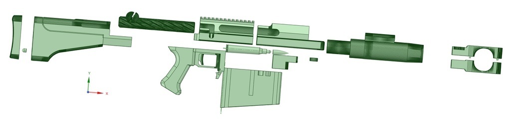 Archivo 3D gratuito Rifle antimateria Fallout, Rifle de francotirador ...