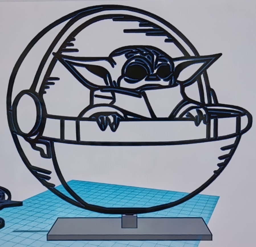 Archivo 3D gratis Yoda Baby Star Wars "2D to 3D art" Por Ed-sept7 ...