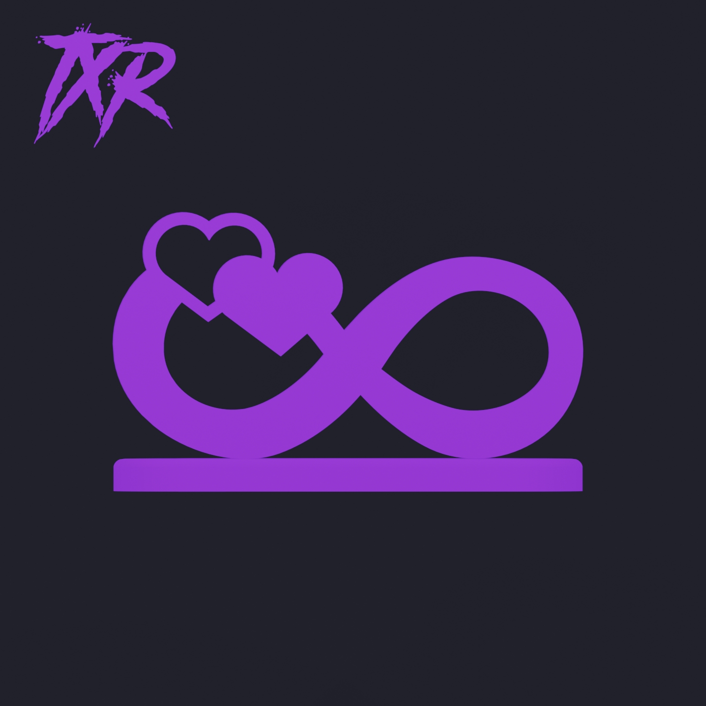 STL file Infinity Hearts・3D printing idea to download・Cults