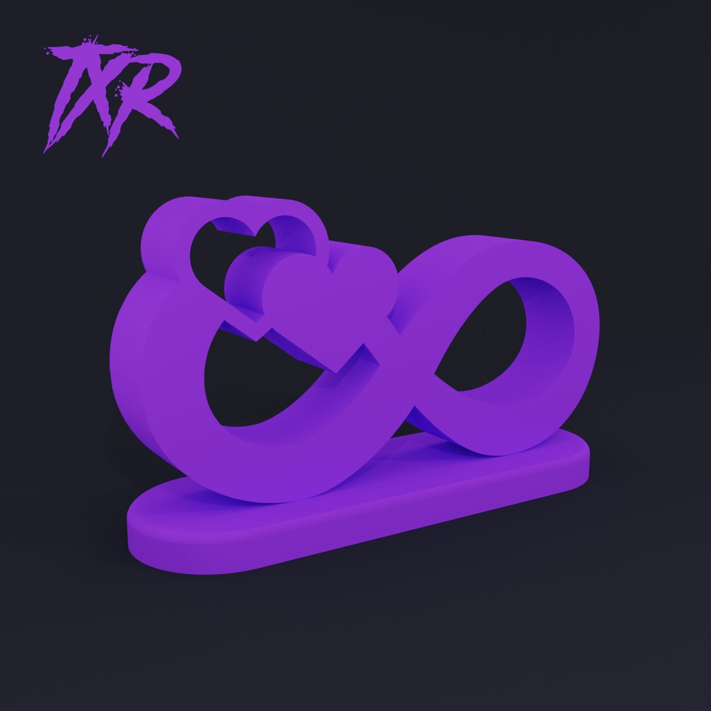 STL file Infinity Hearts・3D printing idea to download・Cults