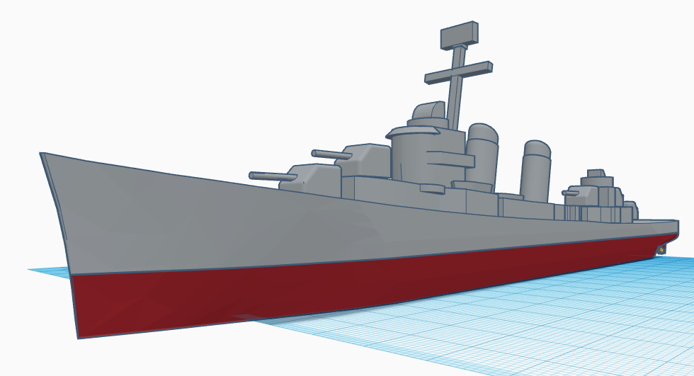 Fichier 3D gratuit Simple USS Fletcher Version 2.0 🎨・Design pour ...