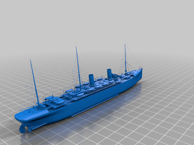 Free 3D file RMS Teutonic・3D printer design to download・Cults