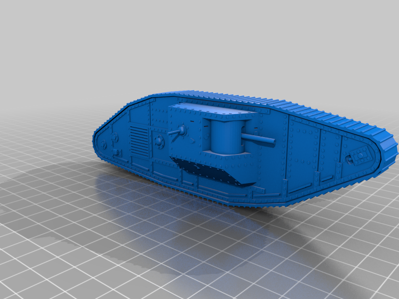 Free STL file Mark V Landship- Easy Print 🪖・3D print model to download ...