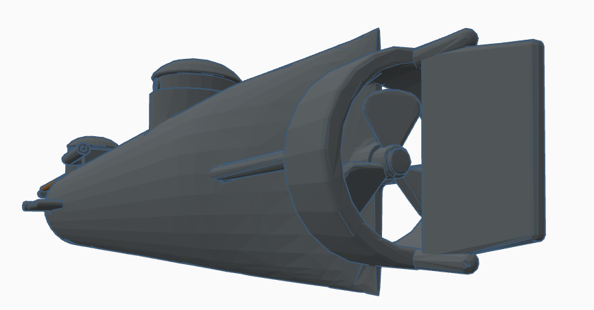Free 3D file Simple CSS/ H.L. Hunley・3D printer model to download・Cults