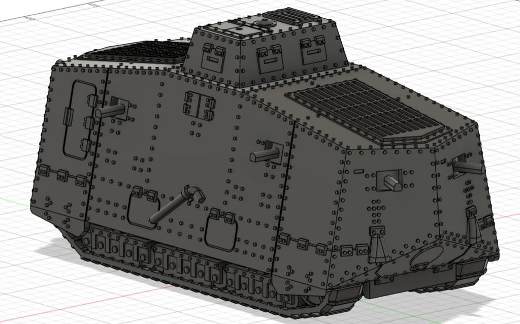 Free 3D file A7V- WW1 German Tank 🪖・3D printable object to download・Cults