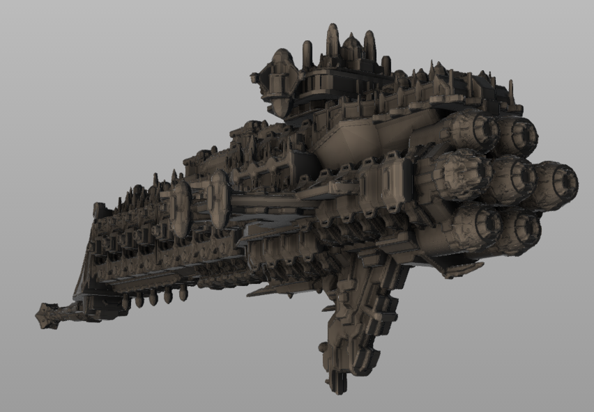 Free STL file Imperial Overlord-Class Battlecruiser ⚔・3D printing ...