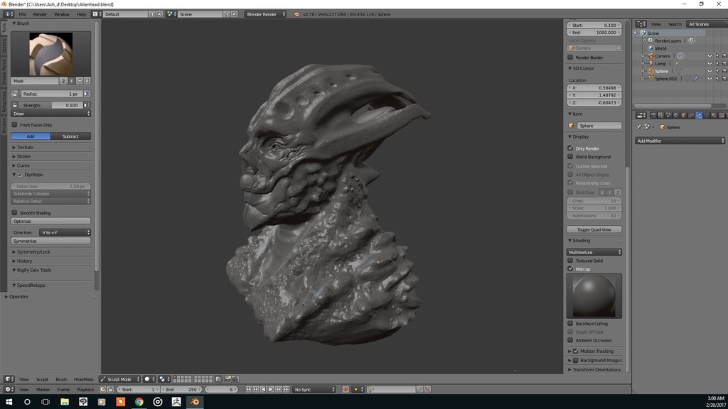Free 3D file Alien Head・3D printer model to download・Cults
