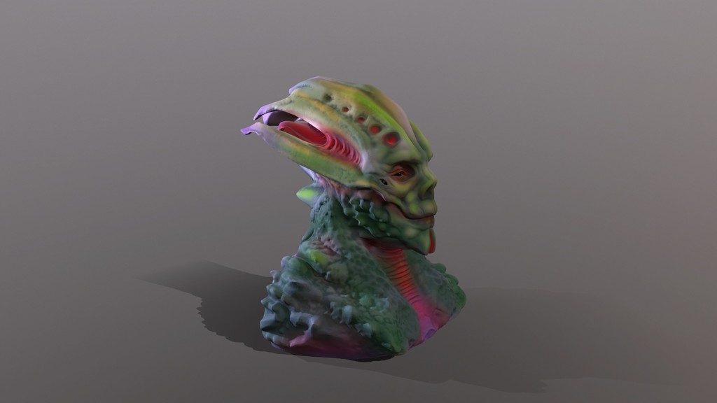 Free 3D file Alien Head・3D printer model to download・Cults