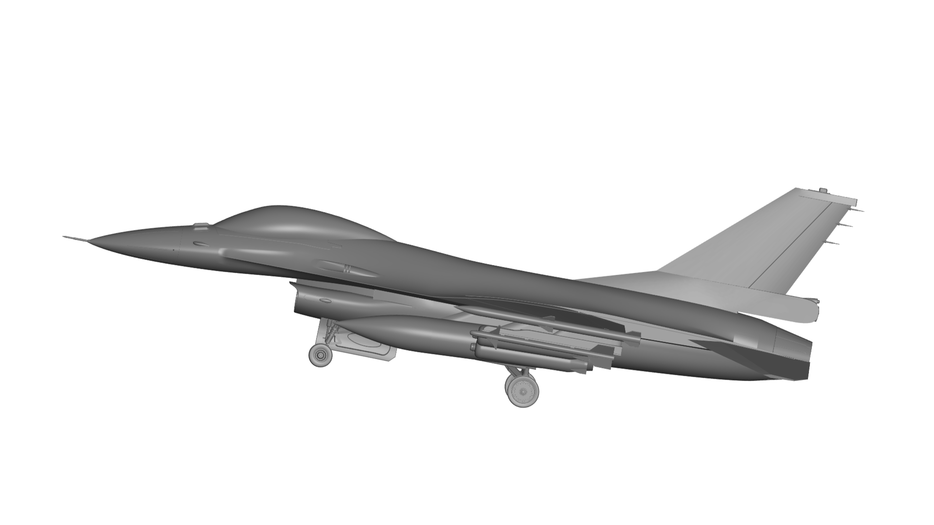 3D file F-16 Fighting Falcon・3D printing model to download・Cults