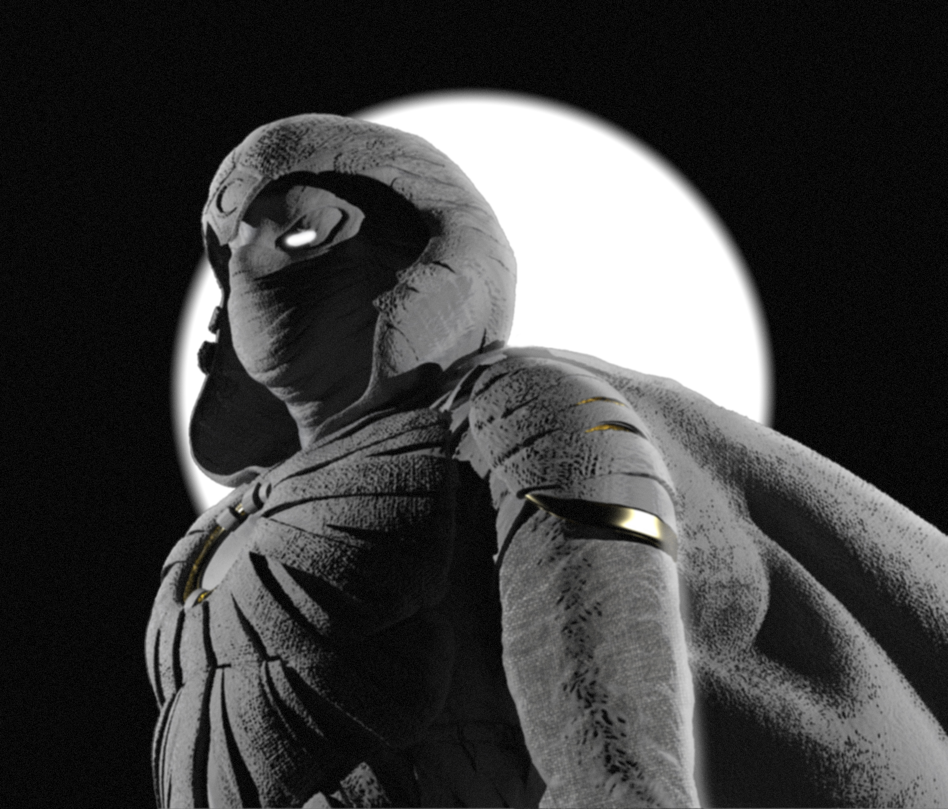 OBJ file Moon Knigth・3D printable model to download・Cults