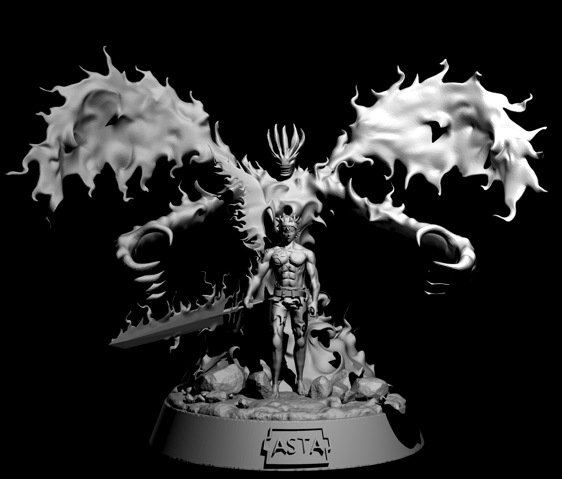 STL file Asta Black Clover ☘️・3D printing model to download・Cults