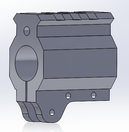 STL file .50 beowulf style gas block for airsoft 🔫・Design to download ...