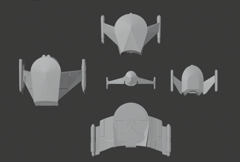 Free STL file FASA TOS era Romulans: Star Trek starship parts kit ...