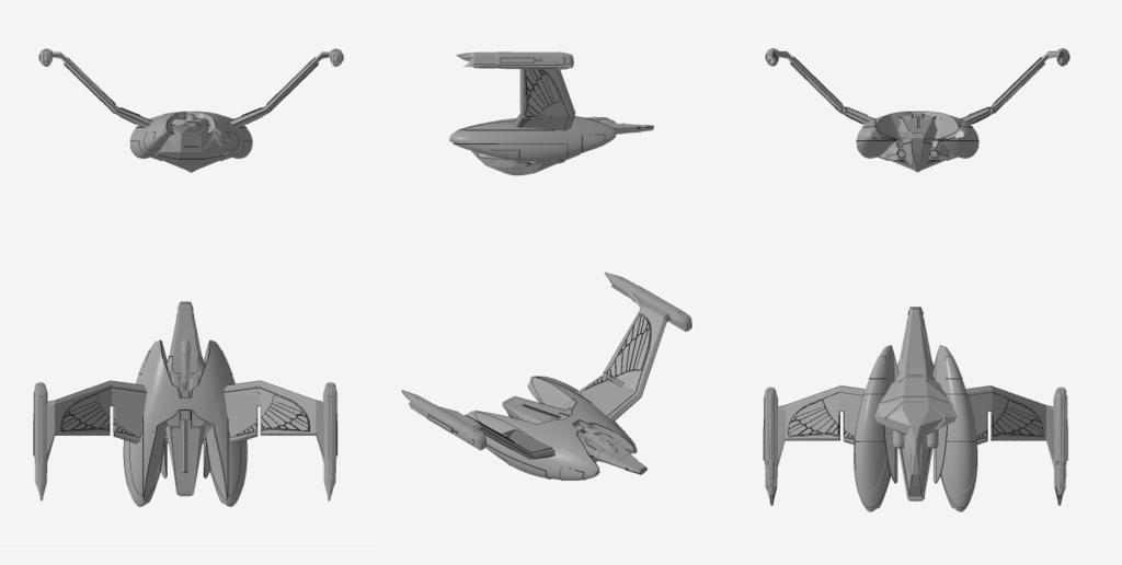 🪶 FASA Romulan “Wing” Cruisers: Star Trek starship parts kit expansion ...