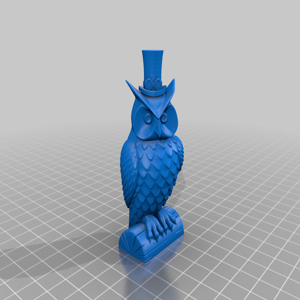Free 3D file Owl in steampunk hat・3D printing design to download・Cults