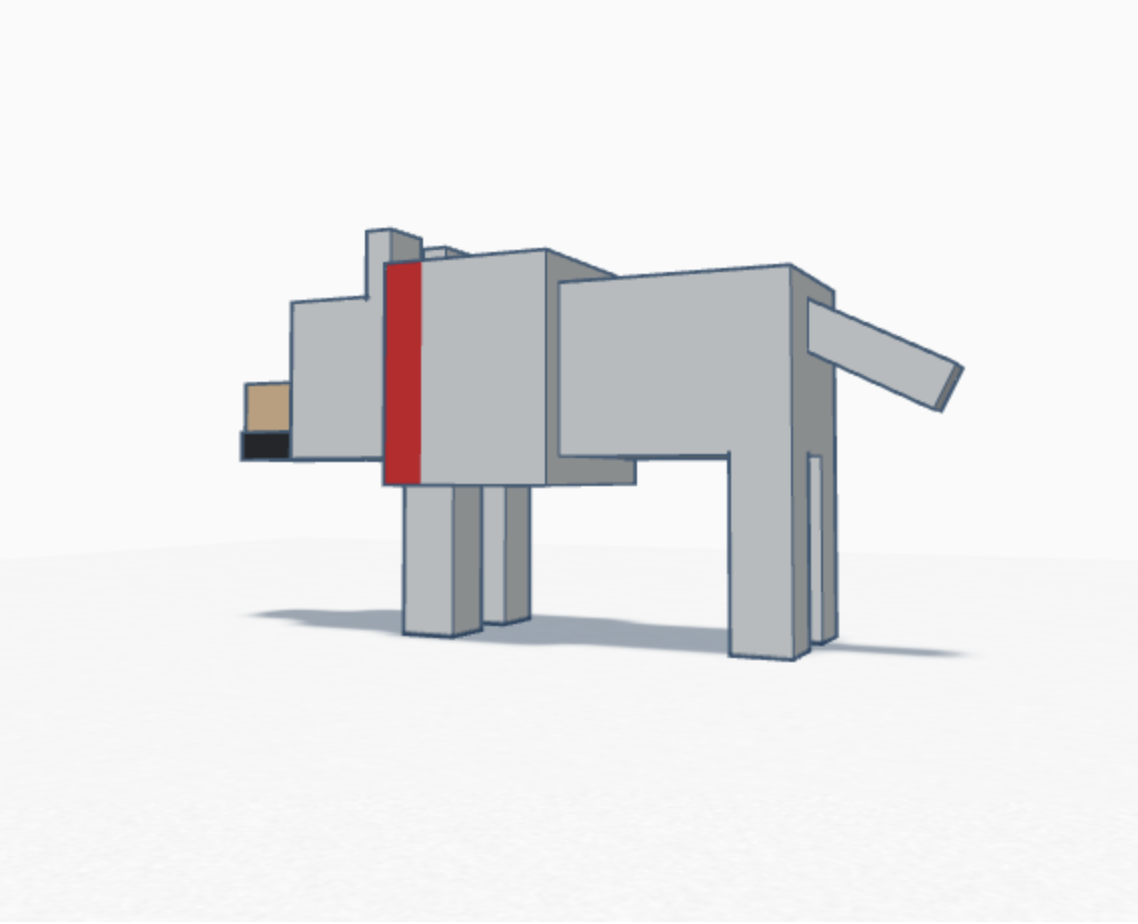 Minecraft Wolf Mask Template