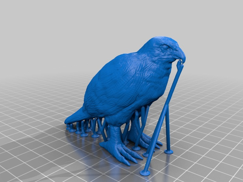 Free 3D file Hawk with Support 🦅・3D printer design to download・Cults