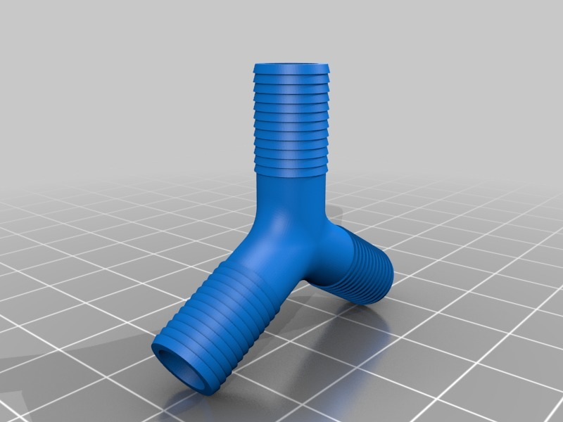 Free STL file Triple hose adapter for 8mm tubes 👽・3D print model to ...