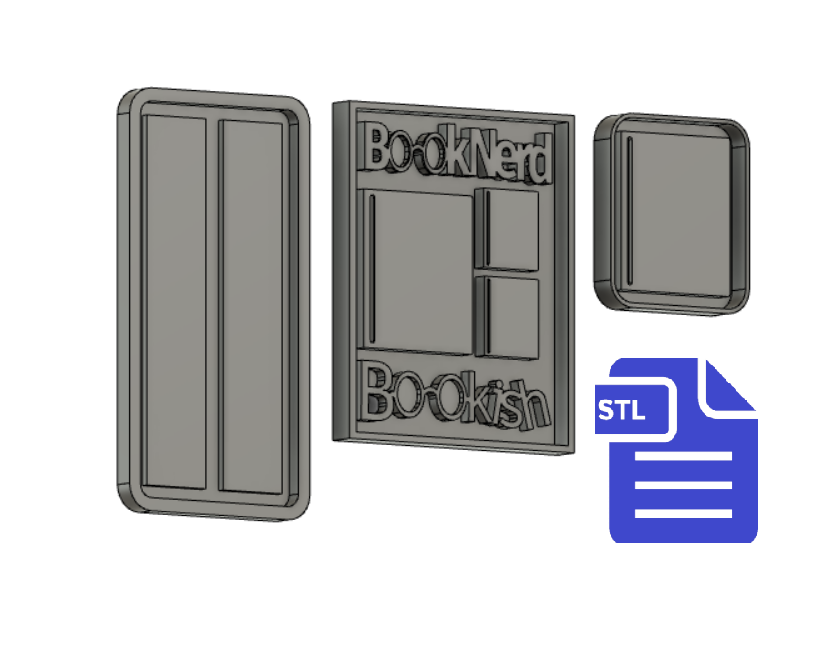 3D file Book Lover Set with Silicone Mold Tray・3D printable model to ...