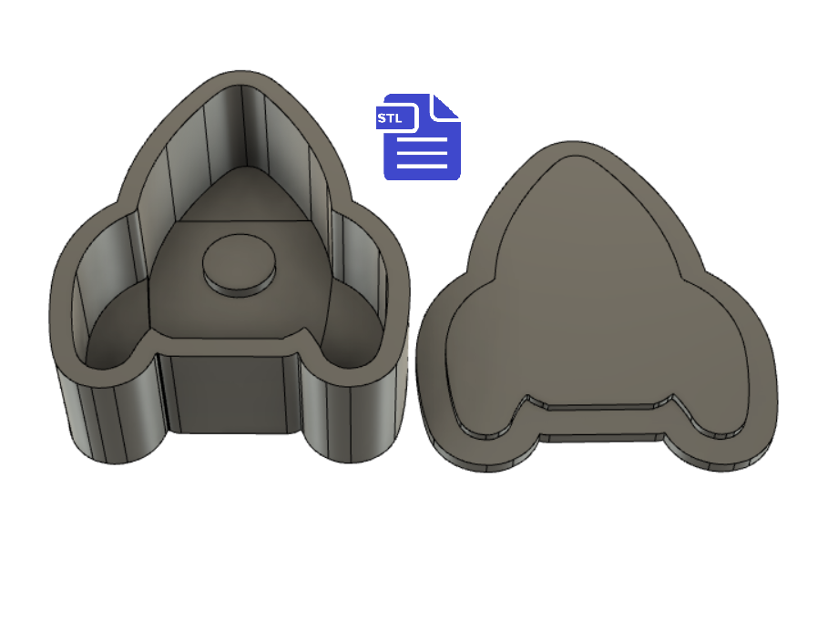 3D file 2pc Rocket Bath Bomb Mold・3D printer design to download・Cults
