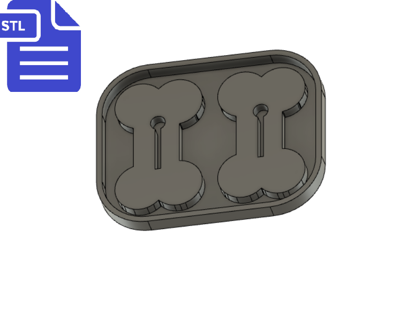 3D file Bone Dog Poop Holder Silicone Mold Tray・3D print design to ...