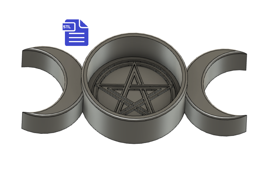 3D file Triple Moon Dish / Trinket Dish / Candle Holder for altar 🌙・3D ...