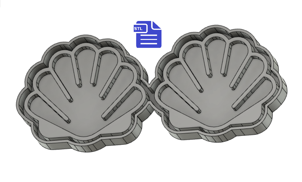 3D file Seashell Silicone Mold Tray・3D print object to download・Cults