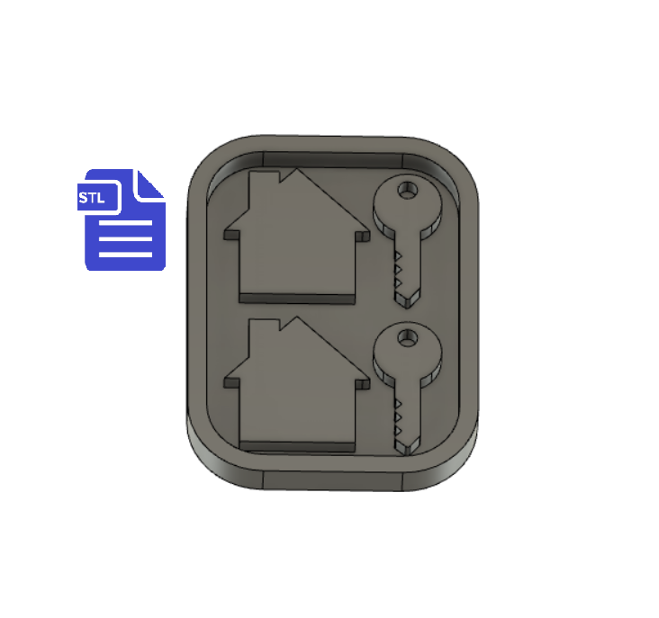 3D file House & Key Silicone Mold Tray・3D printable model to download・Cults