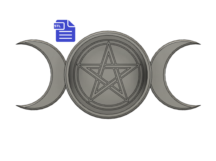 3D file Triple Moon Dish / Trinket Dish / Candle Holder for altar 🌙・3D ...