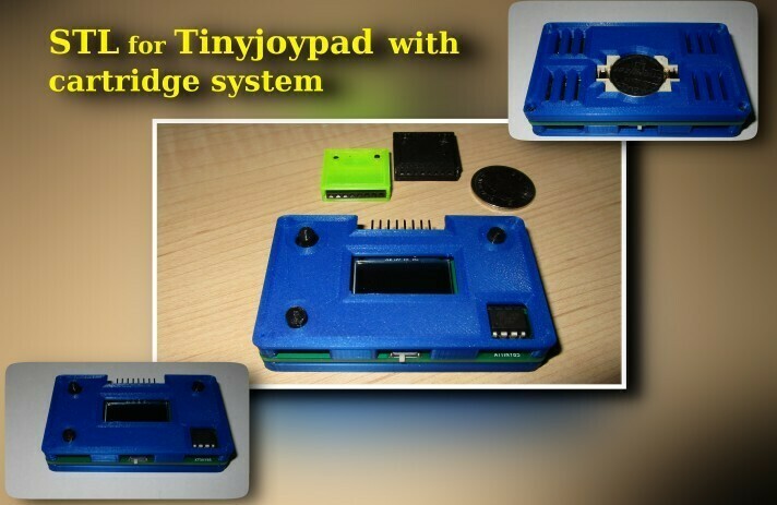 Free 3D file case for Tinyjoypad rev2 with cartridge system ( attiny85 )・3D print design to ...