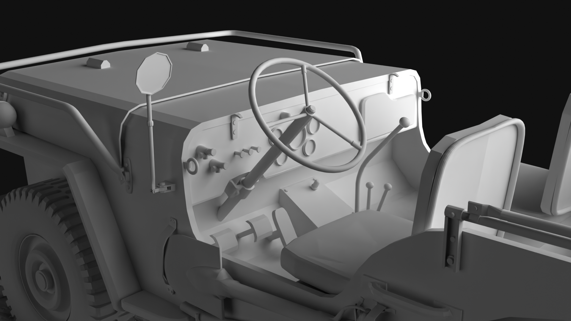 STL file Car Model Military Jeep・3D print design to download・Cults