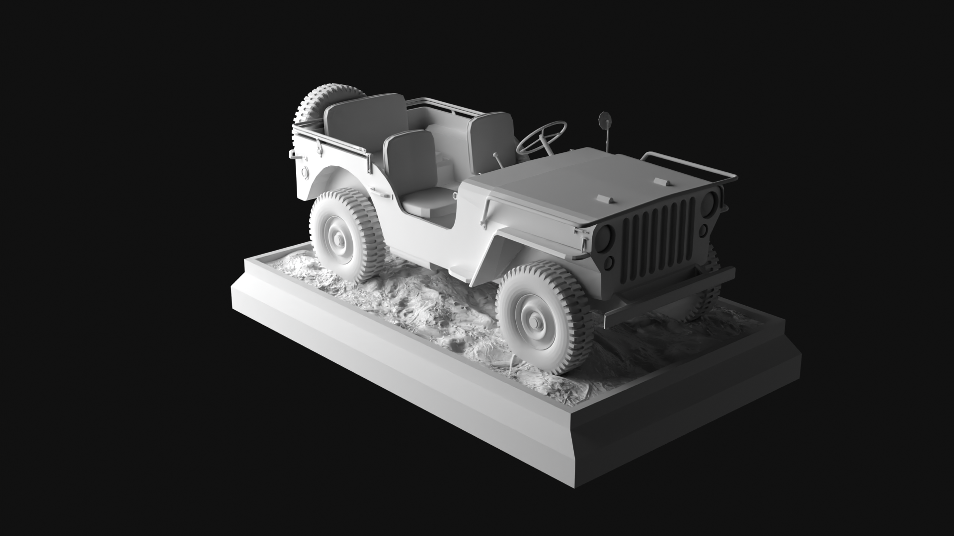 STL file Car Model Military Jeep・3D print design to download・Cults
