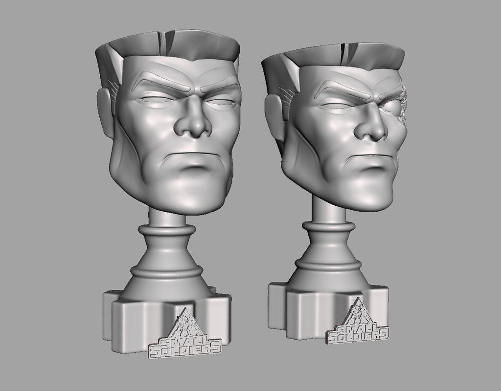 Free STL file Small Soldiers Extra Heads Stands・Object to download and ...