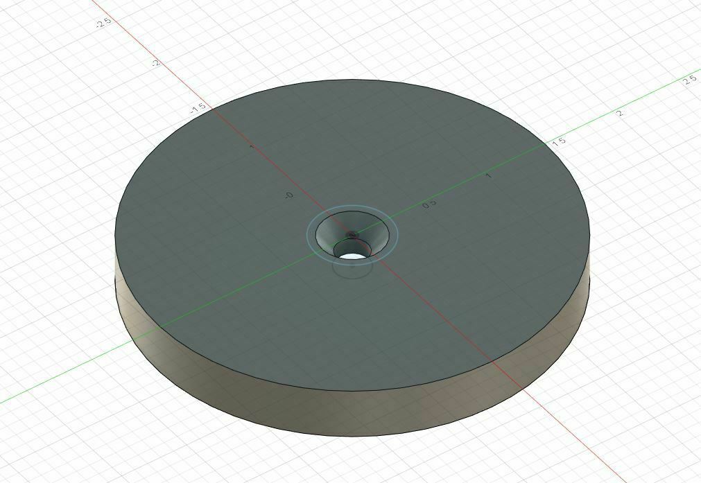 Free 3D file 54mm Casting Plug With Countersunk Hole・3D printing model ...