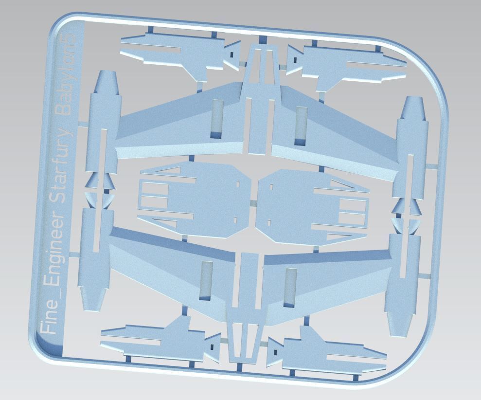 Free STL file Starfury kit card Babylon 5 🏗・3D printable model to ...