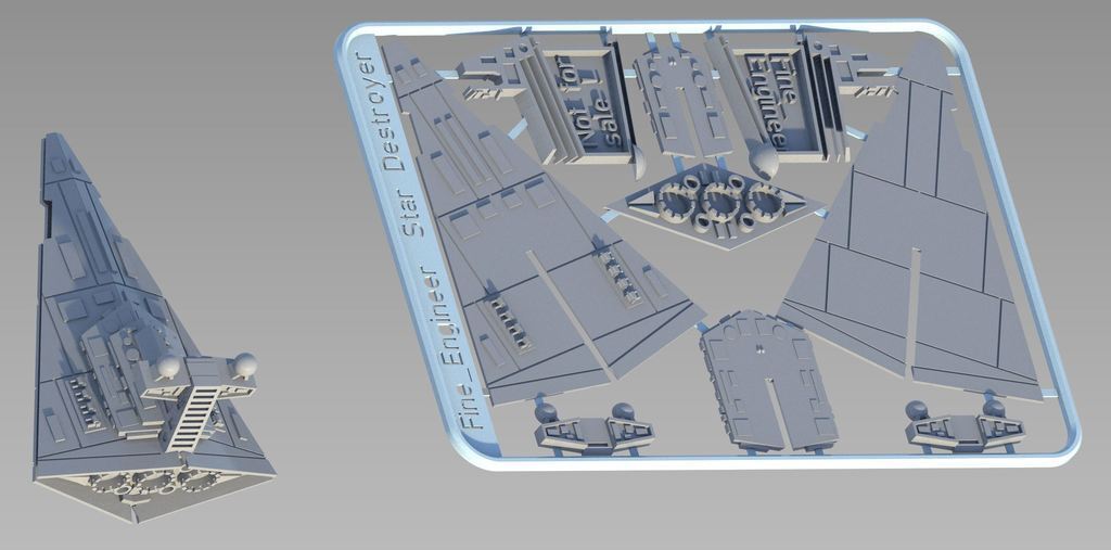 Free STL file Star Destroyer Kit Card・Design to download and 3D print・Cults