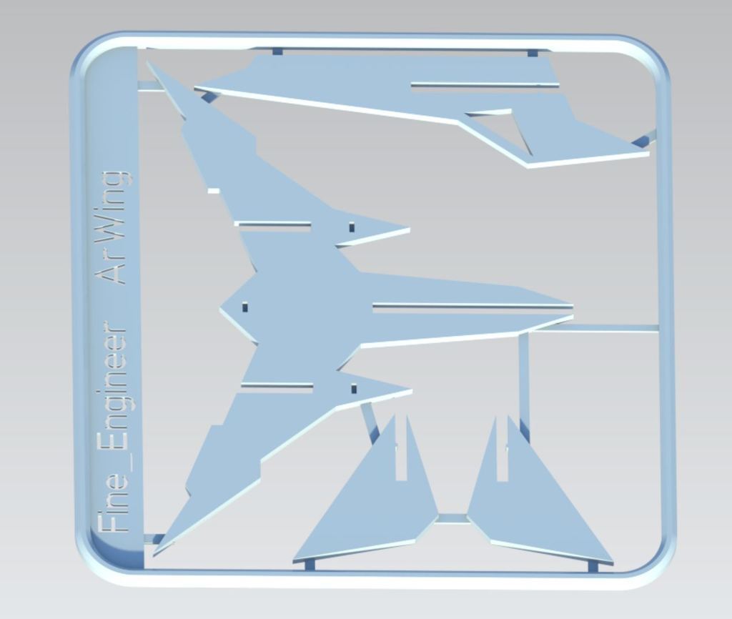 Free STL file Starfox AR-Wing Kit card 🏗・3D print design to download・Cults