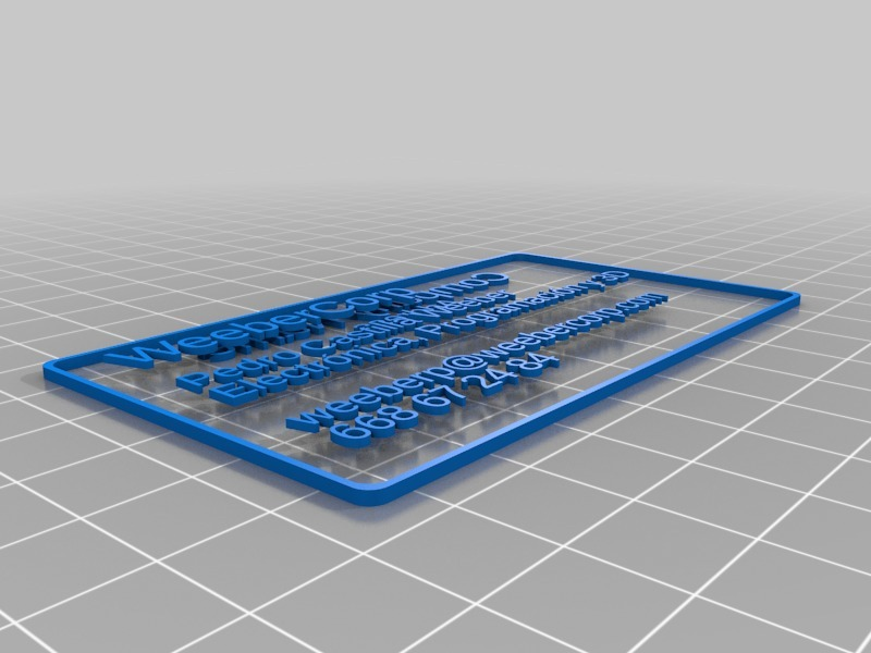 Free 3D file WeeberCorp Simple Business Card - Dual Extrusion 🚩・3D ...