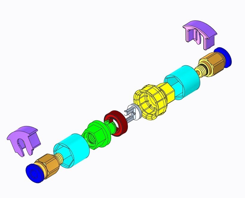STL file Sistema anti torsione universale per tubo PTFE per estrusori ...