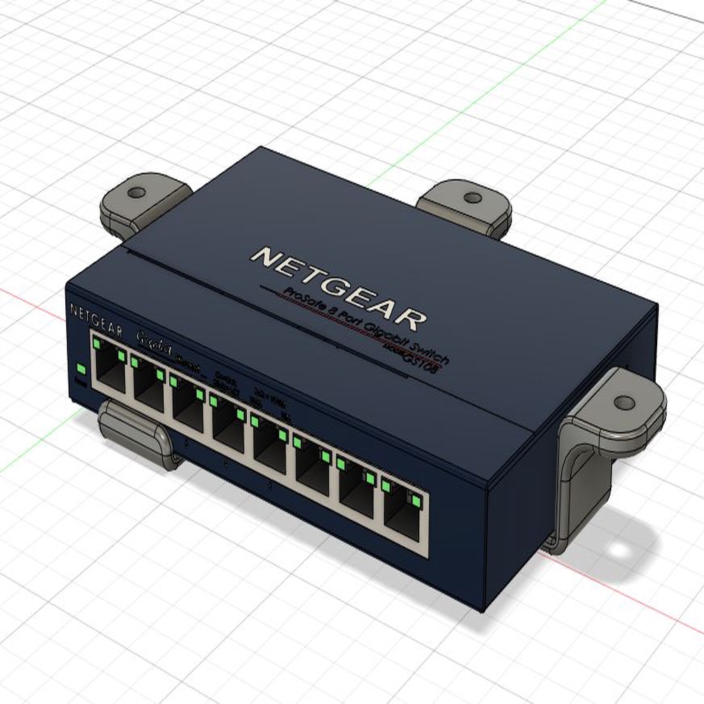 Free 3D file Netgear GS bracket for under-table mounting・3D printer ...