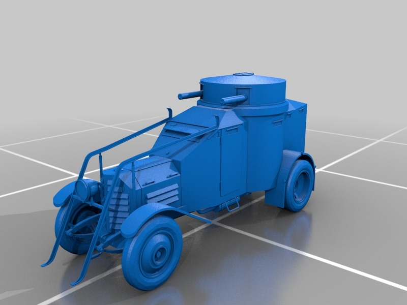 Free 3D file Tank - Ansaldo Lancia Autoblindo IZM・3D printable model to ...
