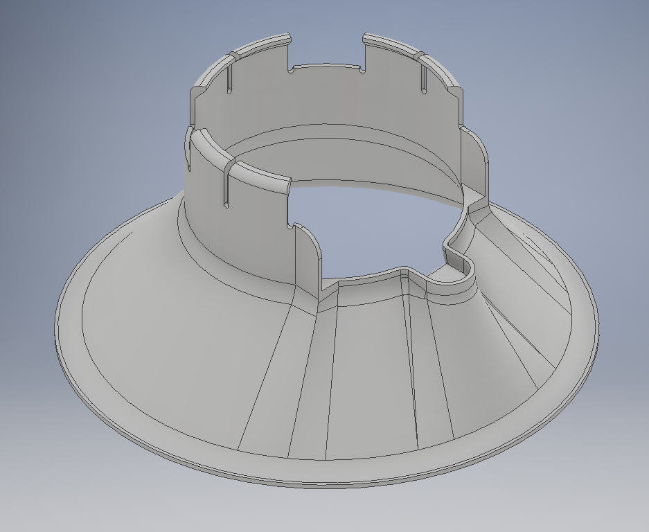 Free 3D file Anemometer funnel PM6252A or PM6252B to 150mm (added 200mm ...