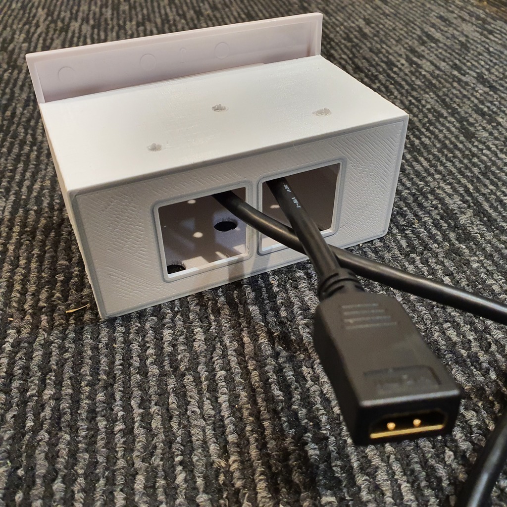 Free STL file Single Gang wall box - modified to under slide out desk ...
