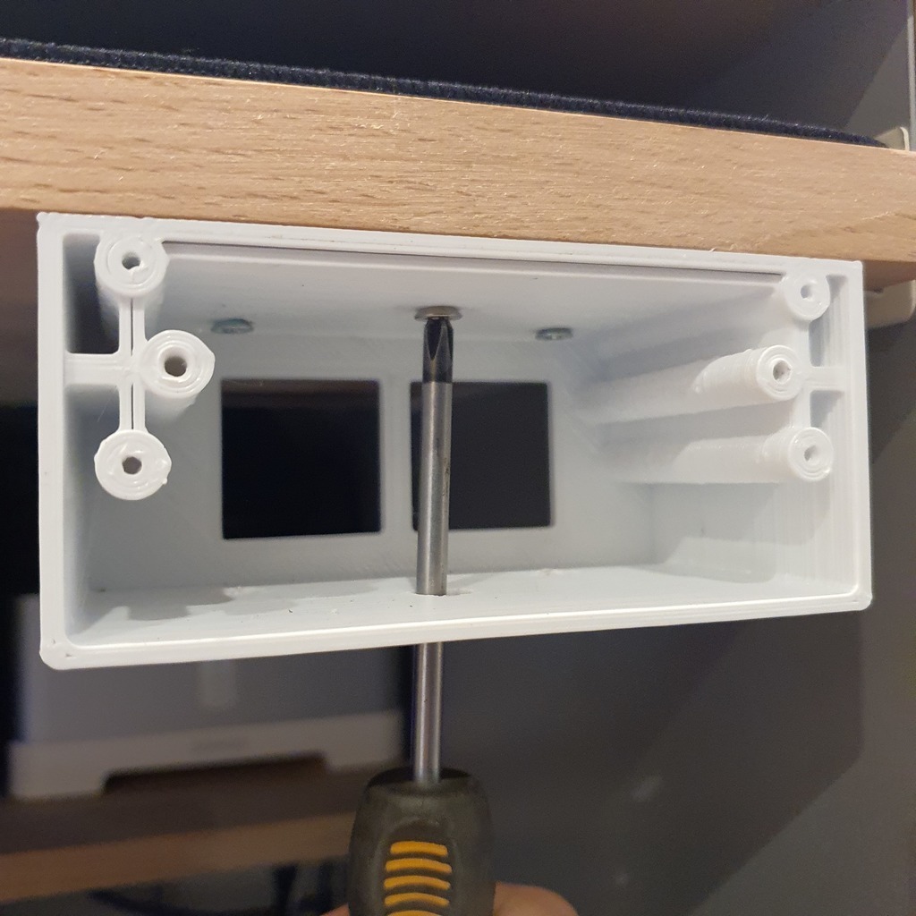 Free STL file Single Gang wall box - modified to under slide out desk ...